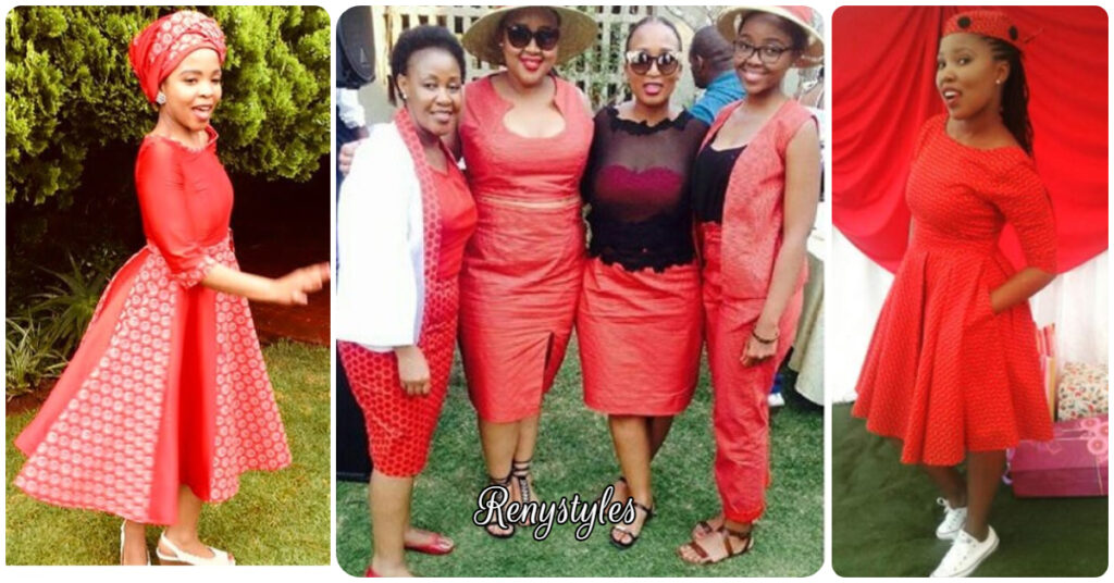 Prettiest Orange Shweshwe Styles for you - Reny styles