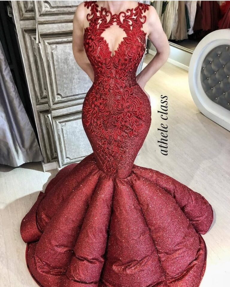 BEAUTIFUL SIMPLE DINNER GOWNS STYLES FOR LADIES - Reny styles