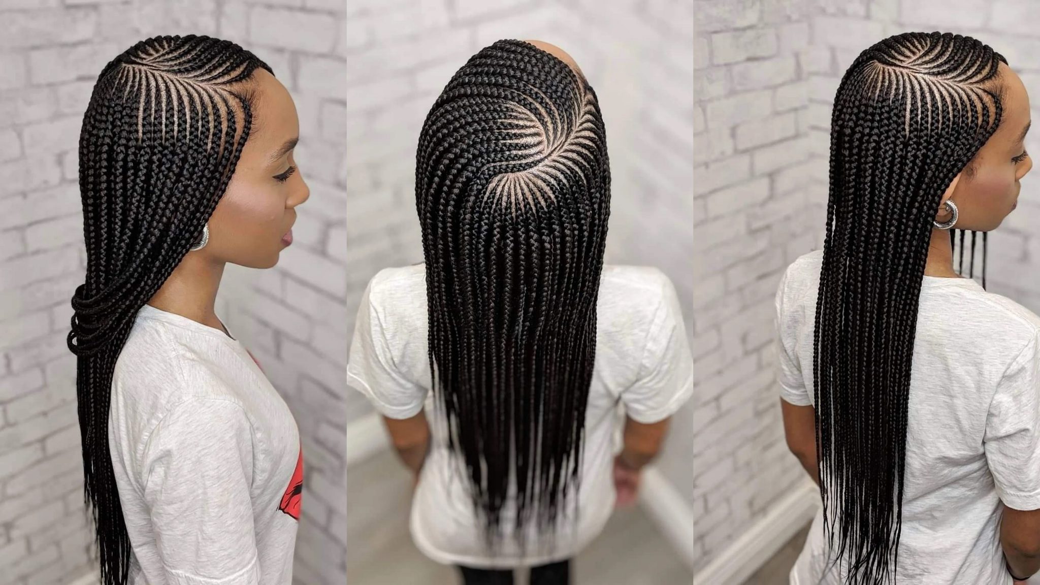 Ghana Weaving Hairstyles: Center Parting Ghana Weaving Styles 2023 ...