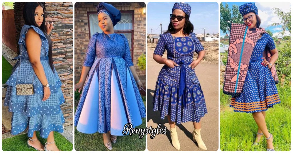 Amazing Shweshwe Dresses For South African Ladies - Reny styles