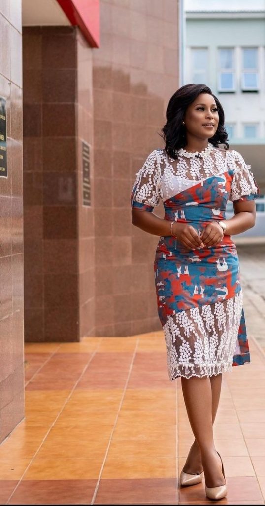 Beautiful Net Combination Designs and Modest Ankara Styles - Reny styles