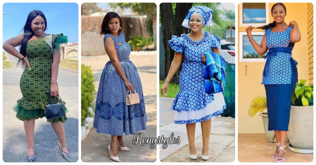 Shweshwe traditional dresses in South African - Reny styles
